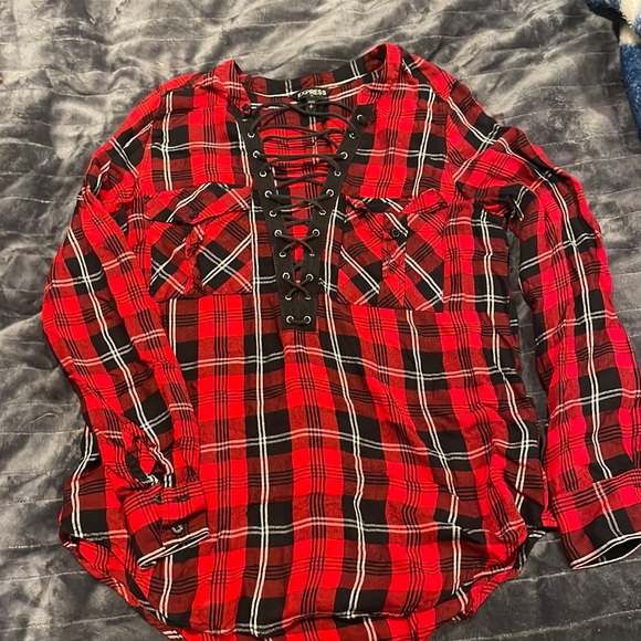 Express | Tops | Light Flannel Shirt | Poshmark